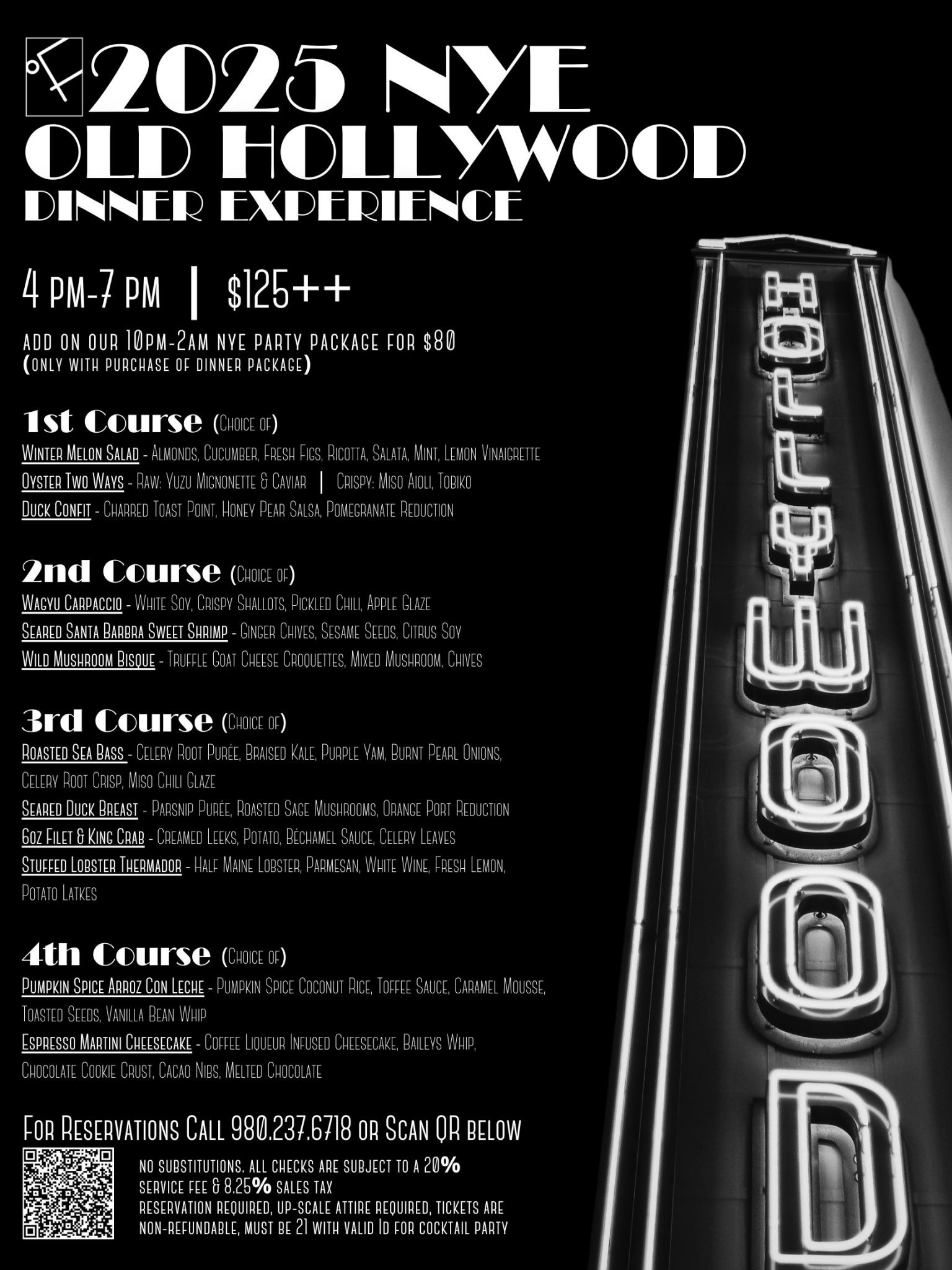 Fahrenheit Charlotte Menus