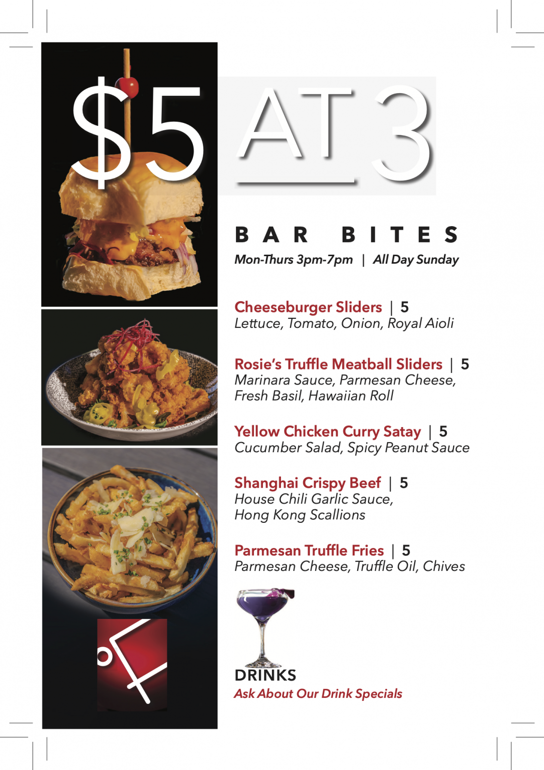 Fahrenheit Cleveland Menus