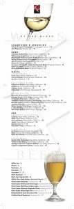 Fahrenheit Cleveland Menus