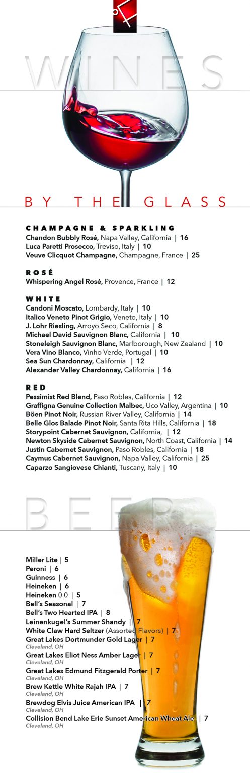 Fahrenheit Cleveland Menus