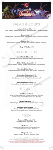 Fahrenheit Cleveland Menus