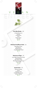 Fahrenheit Cleveland Menus