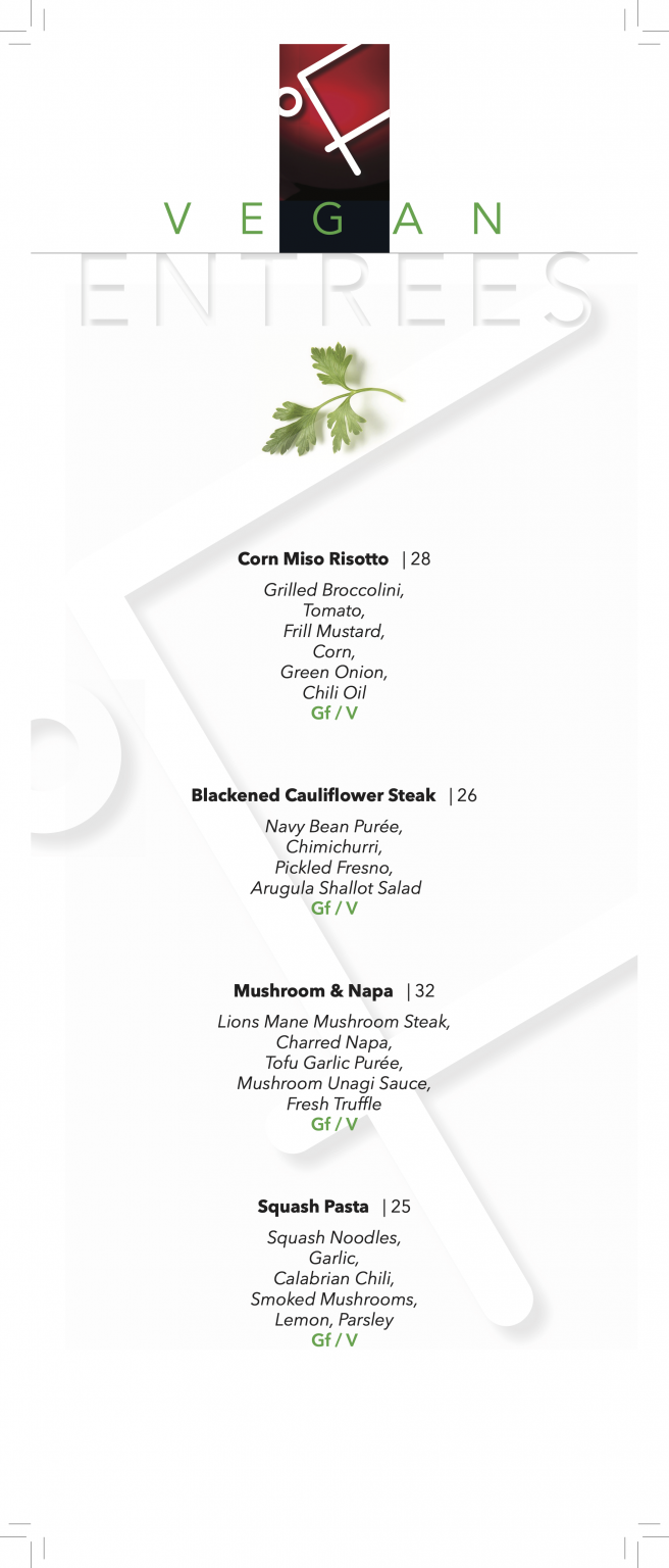 Fahrenheit Cleveland Menus