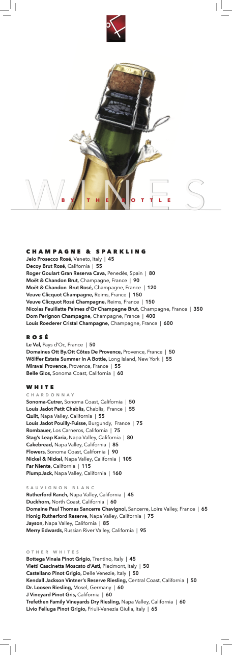 Fahrenheit Cleveland Menus