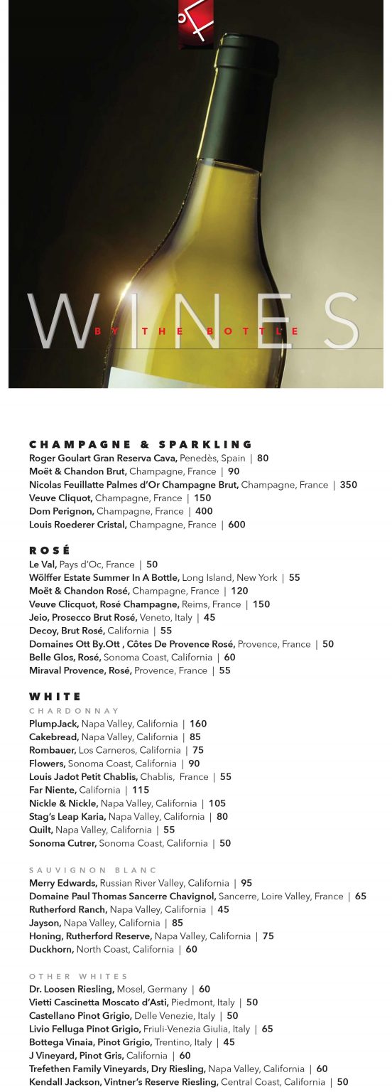 Fahrenheit Cleveland Menus