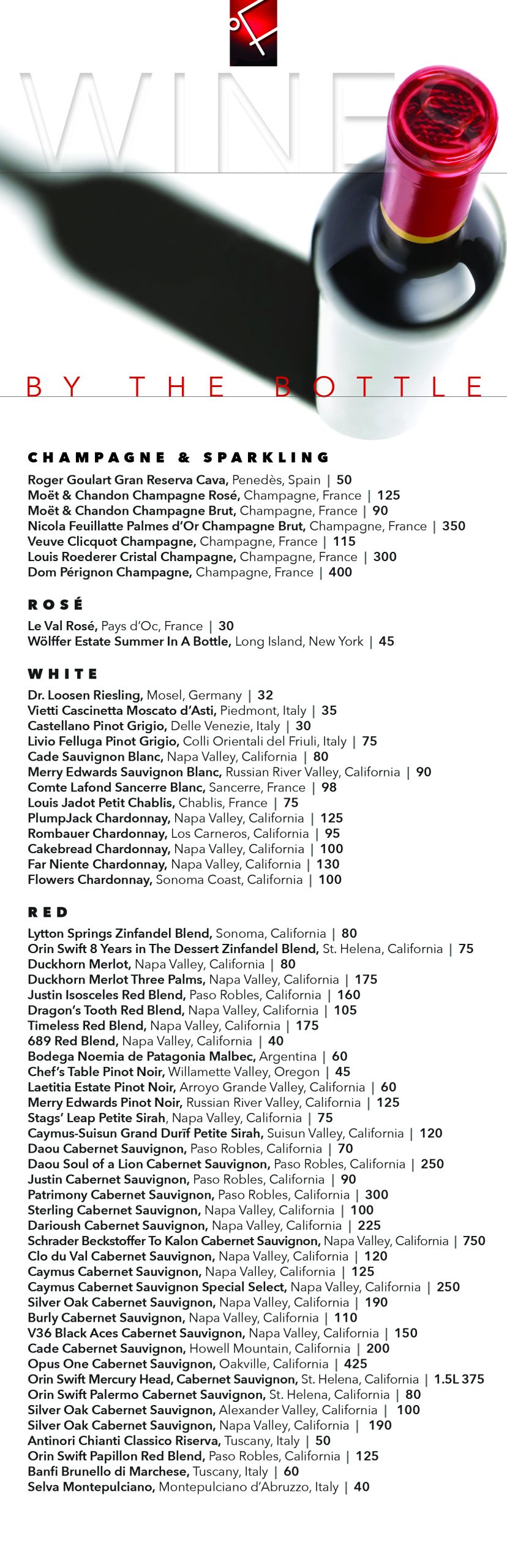 Fahrenheit Cleveland Menus