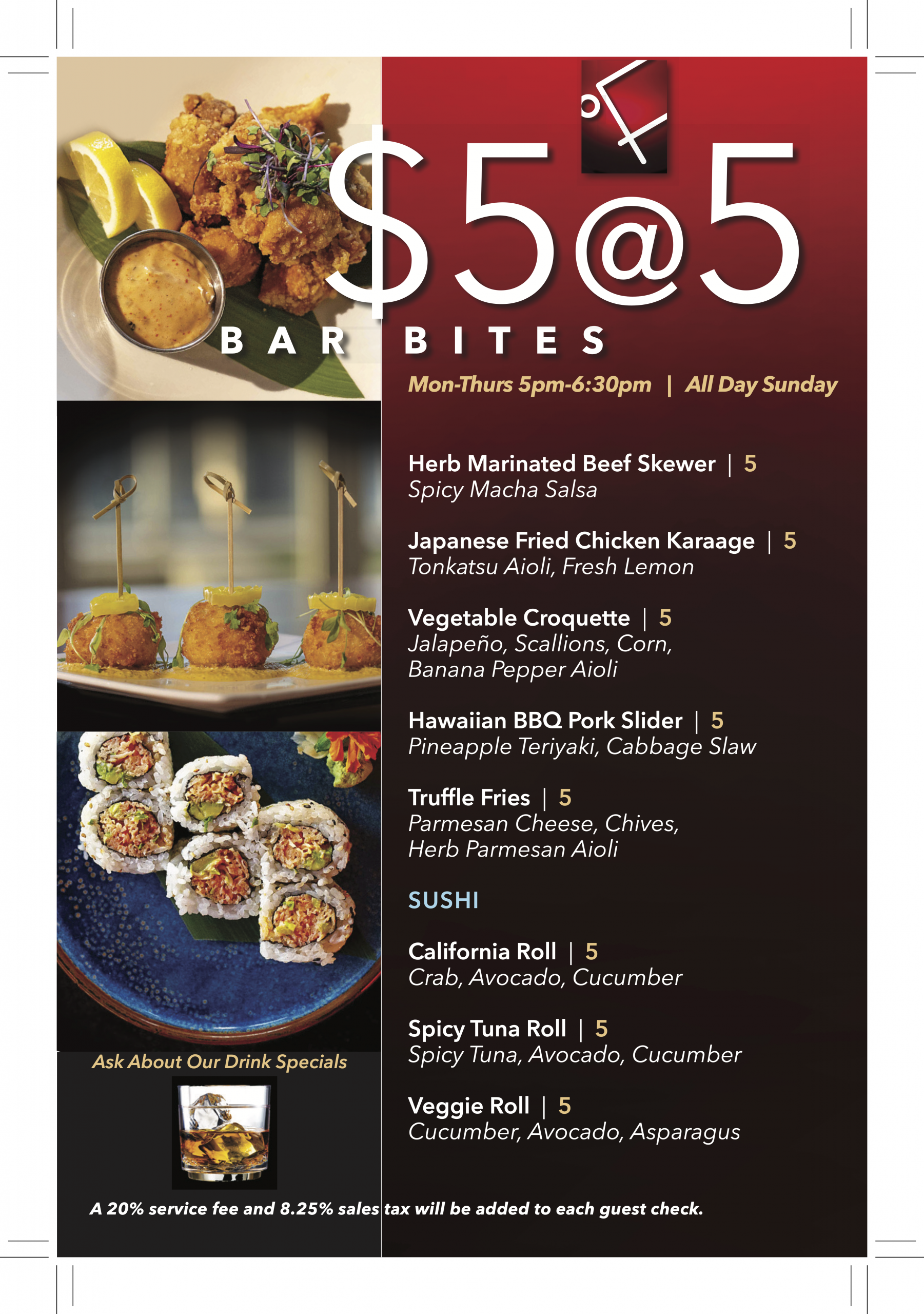 Fahrenheit Charlotte Menus
